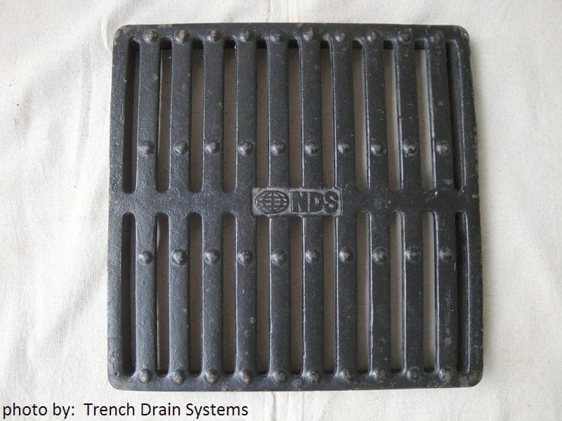 NDS 1213 Class C Slotted Cast Iron 12" x 12" Grate – Trench Drain
