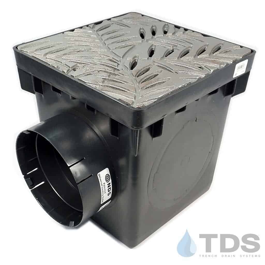 NDS 12" Catch Basin Kit with Iron Age Locust Grate | Natural – Trench Drain