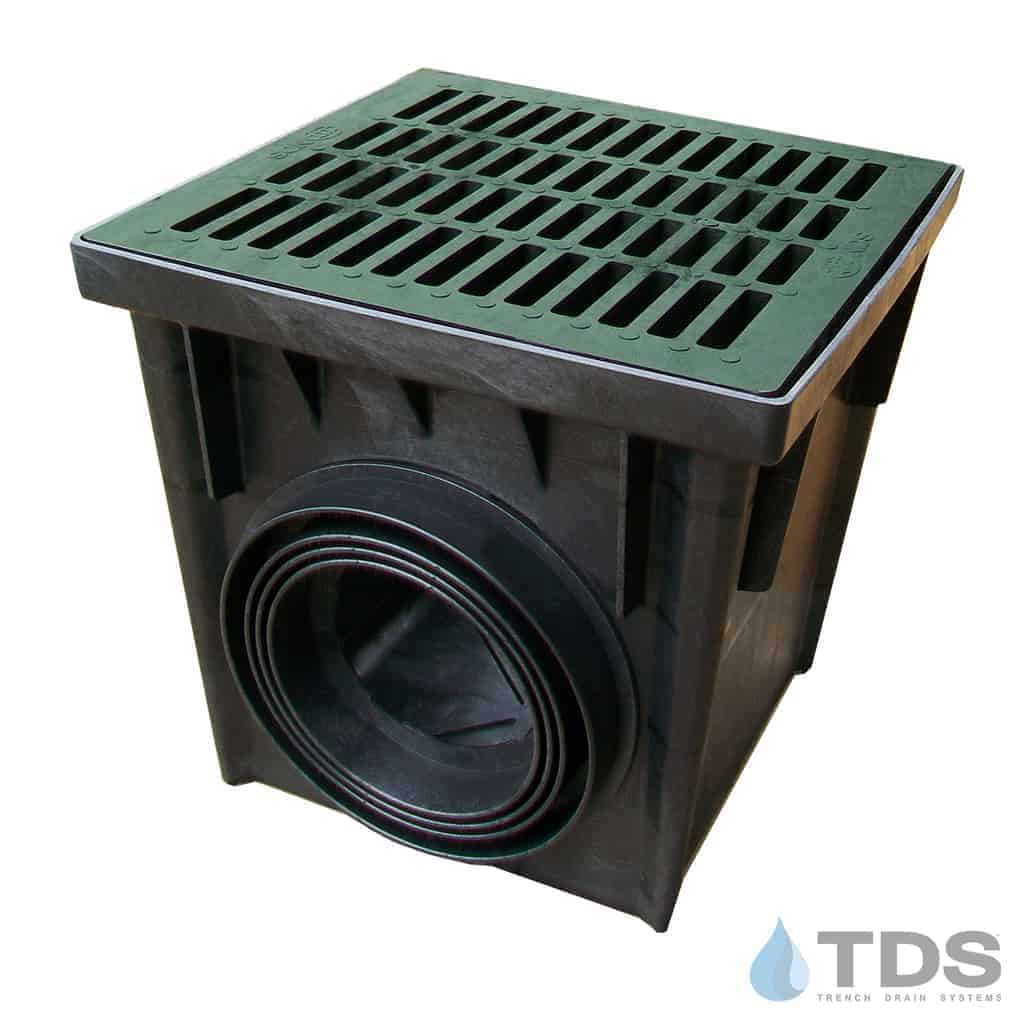 NDS 24" Catch Basin Kit with NDS Slotted Grate | Green – Trench Drain