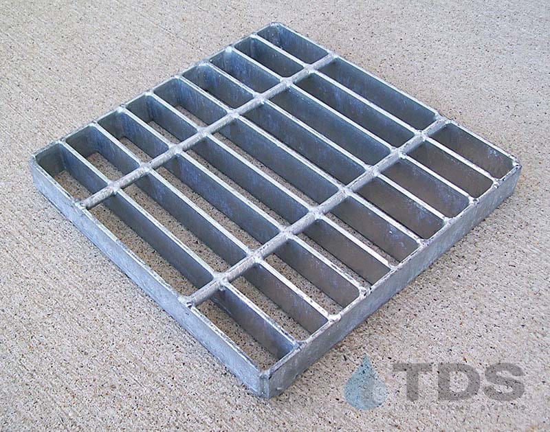 NDS 1215 Class C HD Bar Galvanized 12" x 12" Grate – Trench Drain