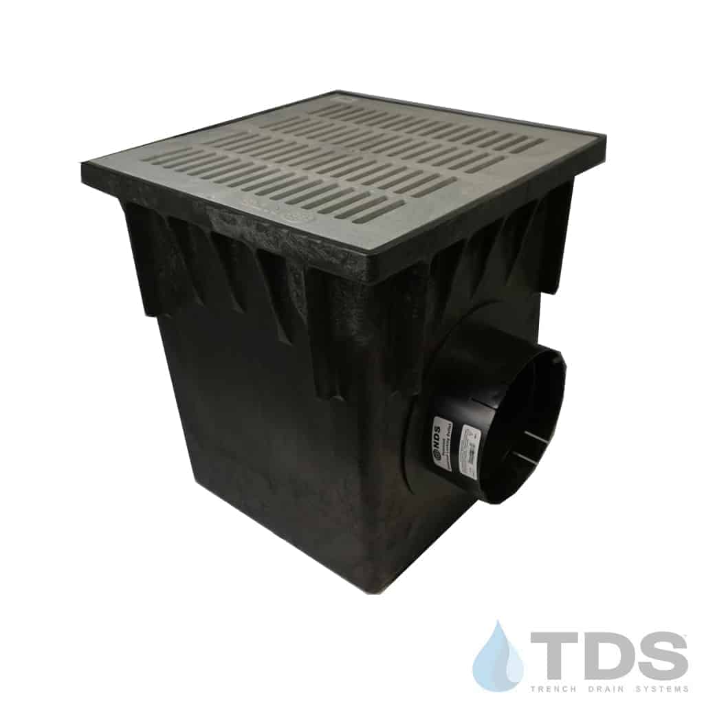 NDS 18" Catch Basin Kit with NDS Slotted Grate | Gray – Trench Drain