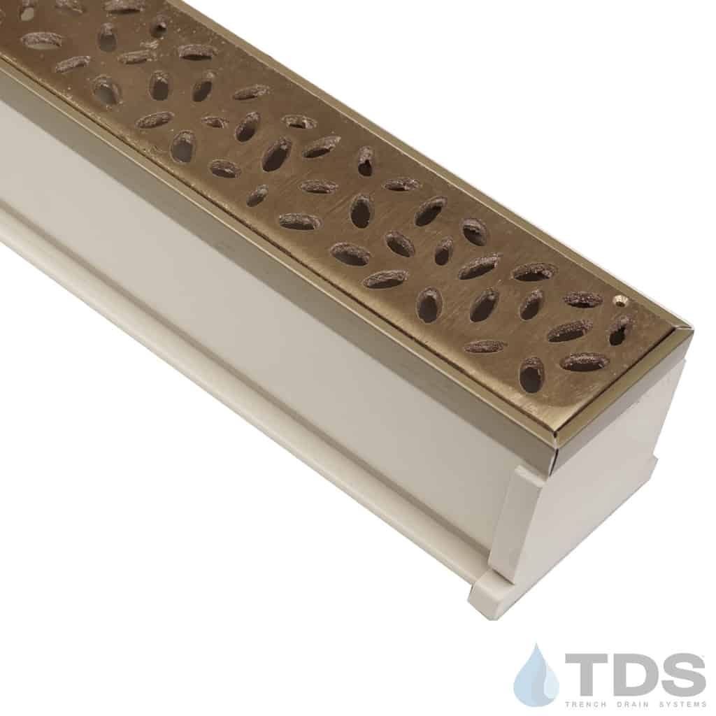 TDS™ 3" MAX Mini w/ Brushed Bronze Rain Drop – Trench Drain
