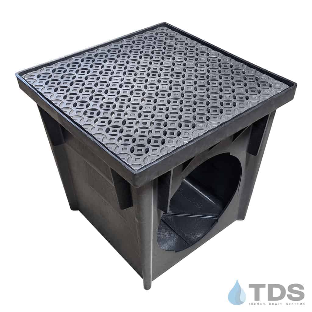 NDS 24" Catch Basin Kit with Iron Age Interlaken Grate | Natural ...