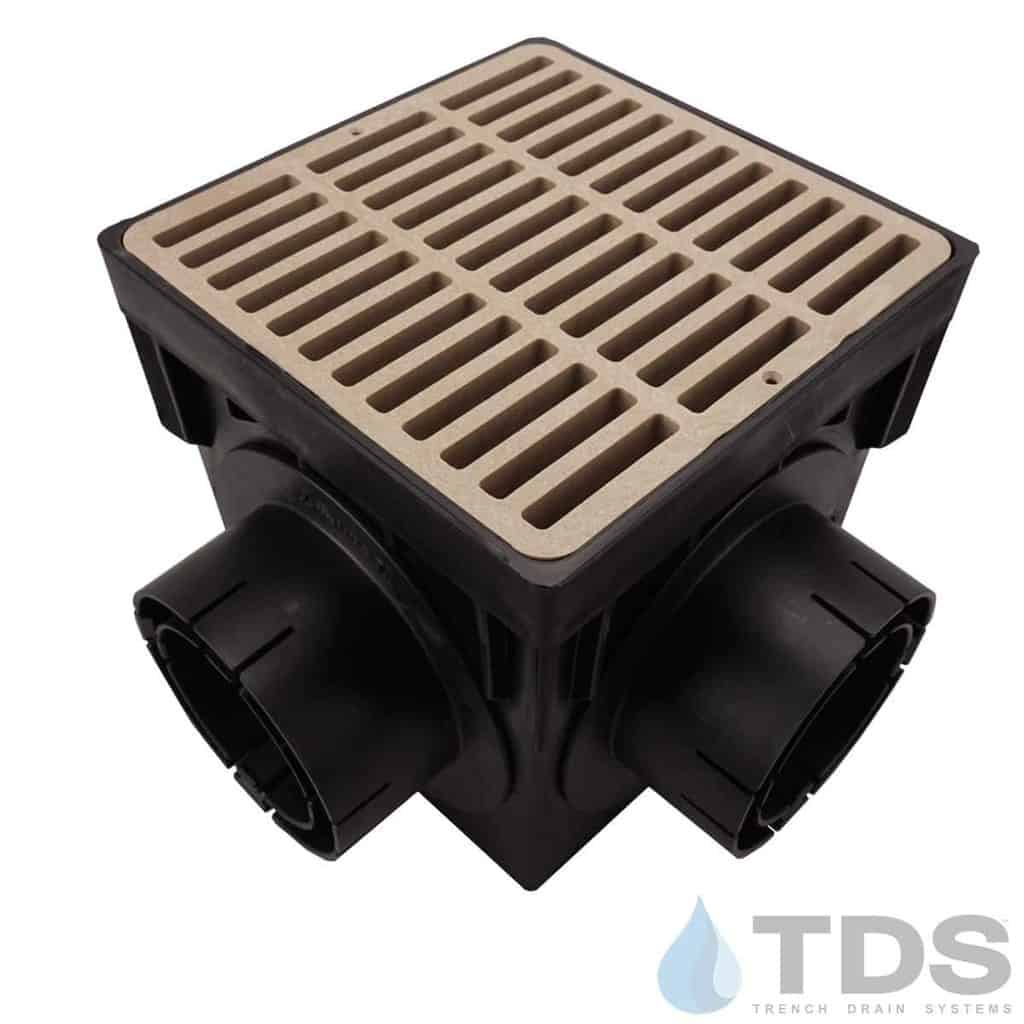 NDS 9" Catch Basin Kit with NDS Slotted Grate | Sand – Trench Drain