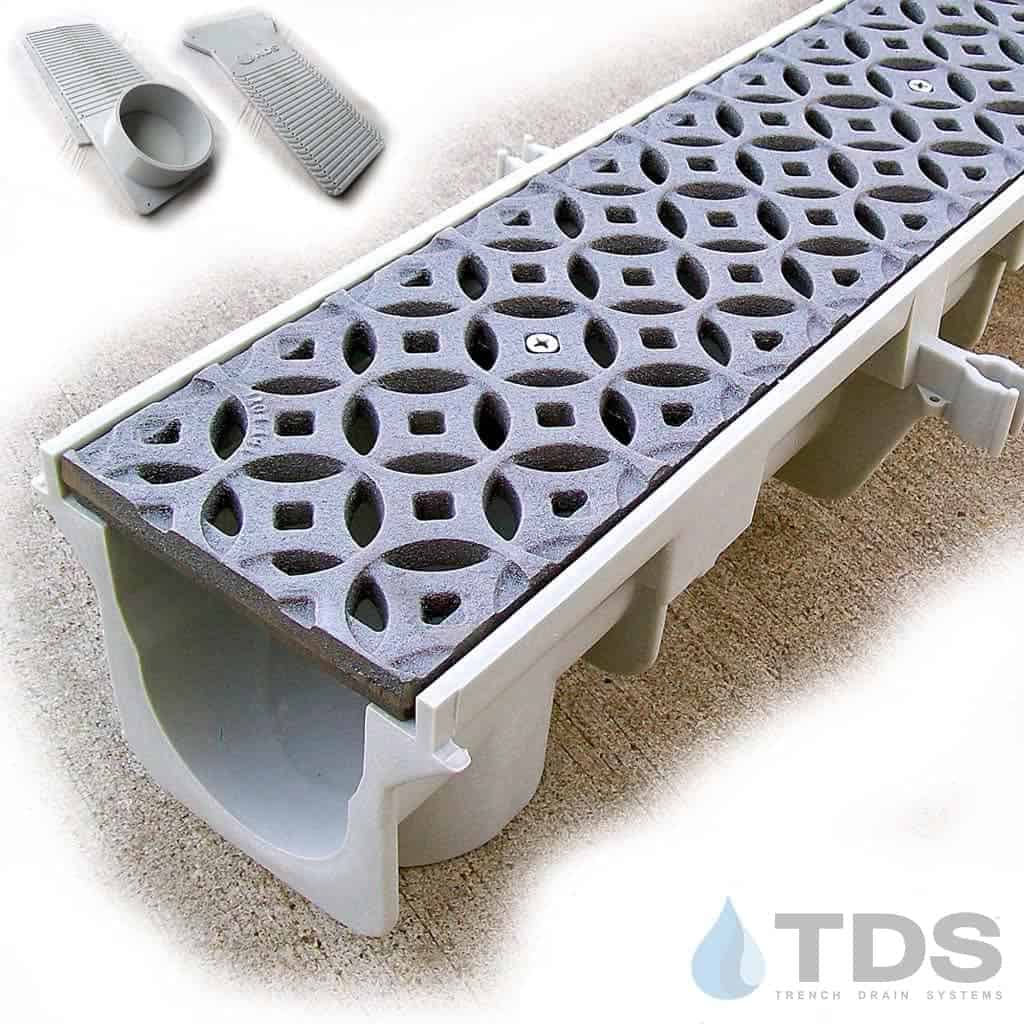 NDS Dura Slope Kit w/Iron Age Interlaken Grate - RAW – Trench Drain