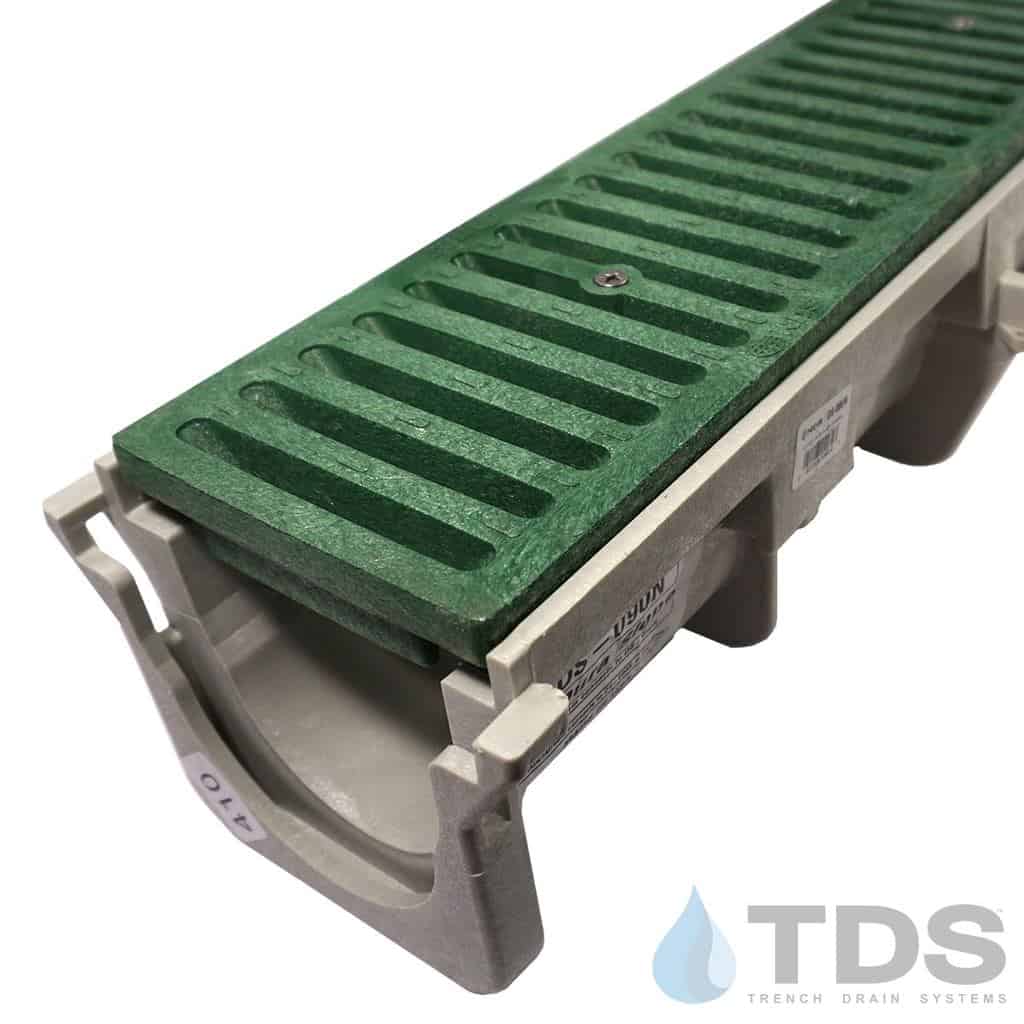 NDS Dura Slope Kit with DS-662 HDPE Slotted Grate | Green – Trench Drain