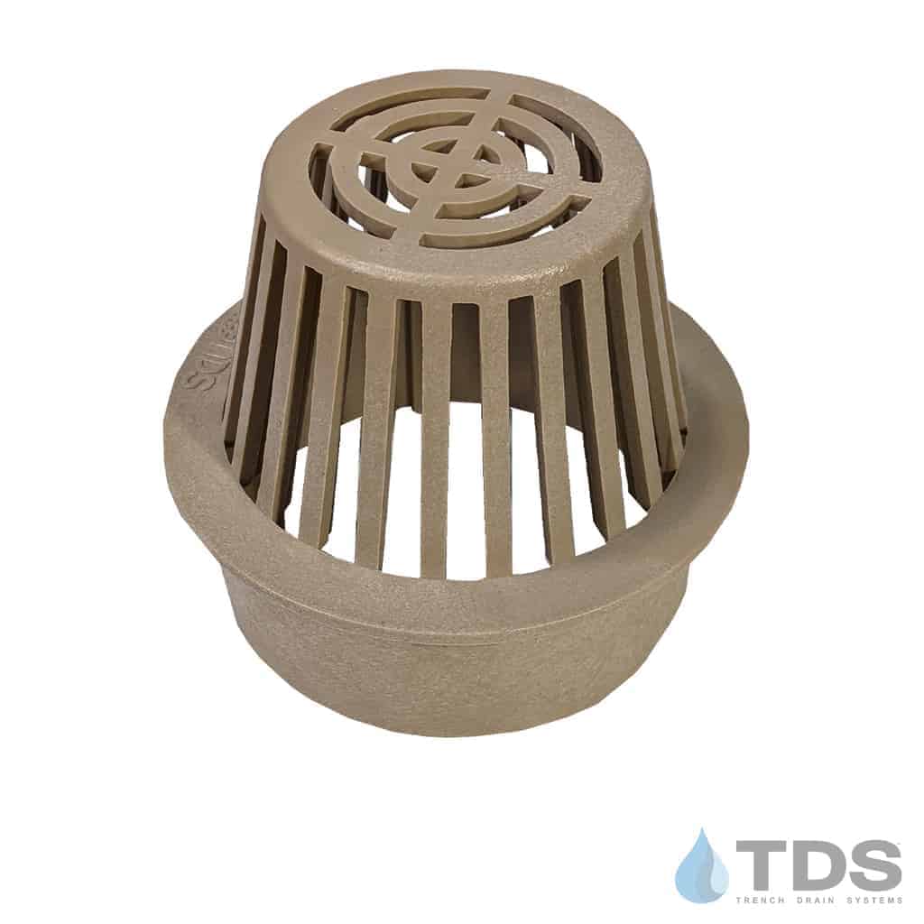 NDS090S Atrium HDPE 6" Dia. Grate - Sand – Trench Drain