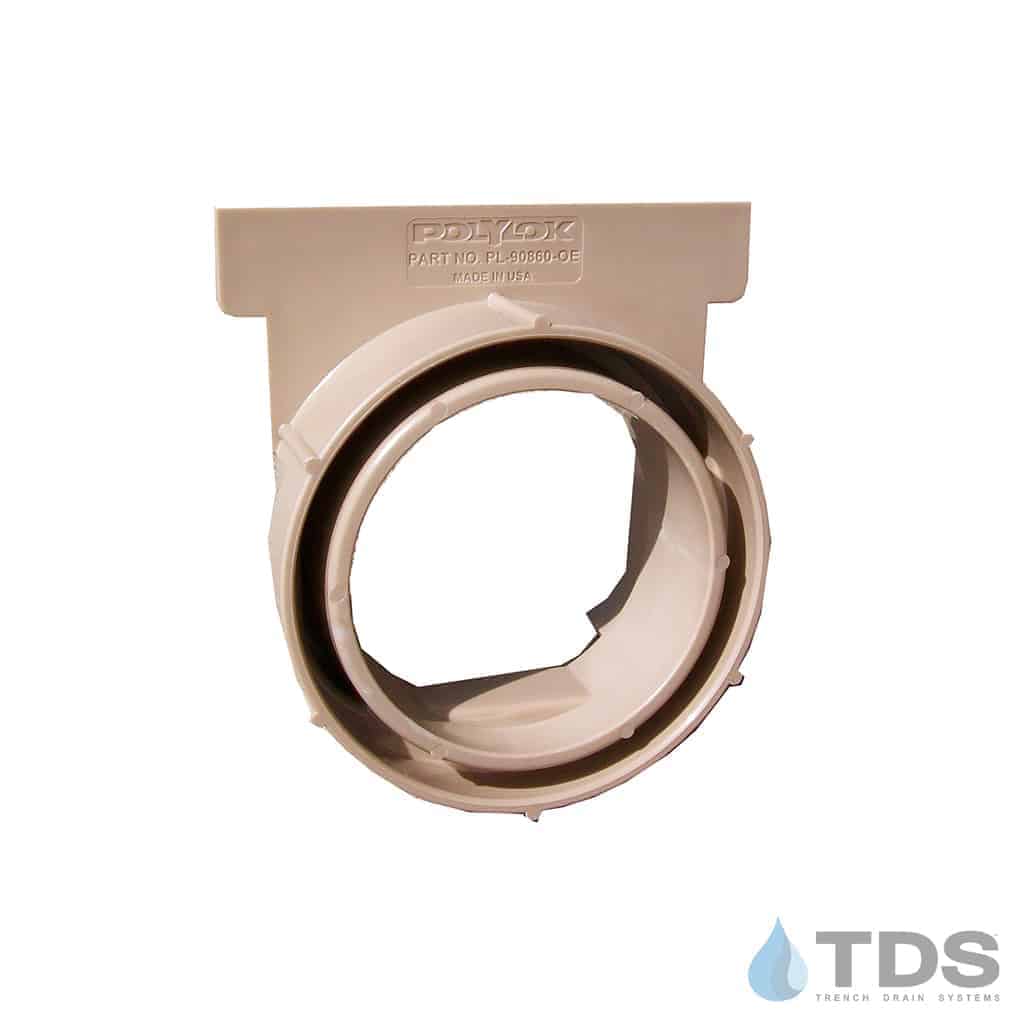 POLYLOK 90860-OETN End Outlet for 90860 Driveway Drain - Tan – Trench Drain