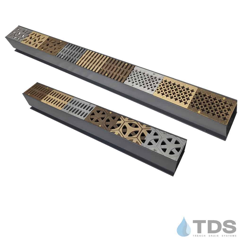 Mini Channel Sample Kit with Bronze and Aluminum Grating – Trench Drain