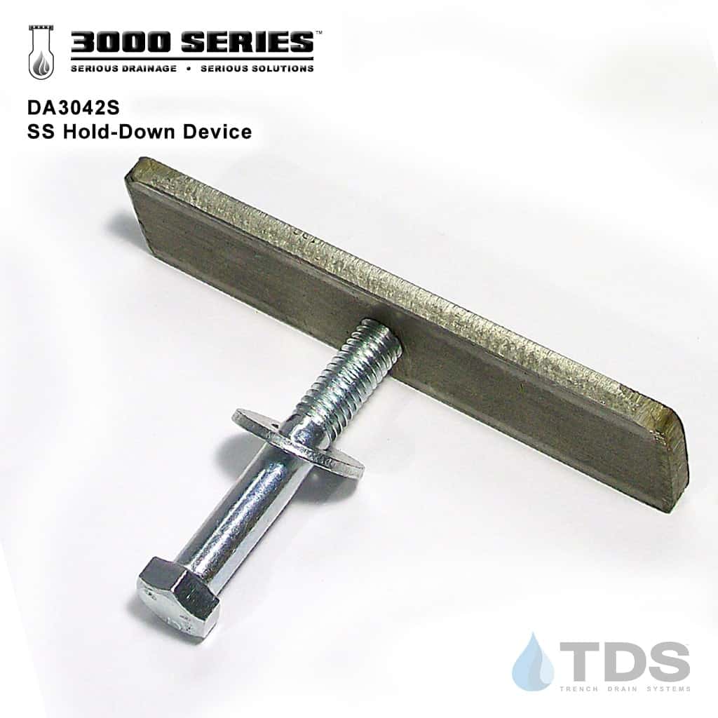 TDS DA3042S Hold-Down for 3000 Series Stainless Bar Grate – Trench Drain
