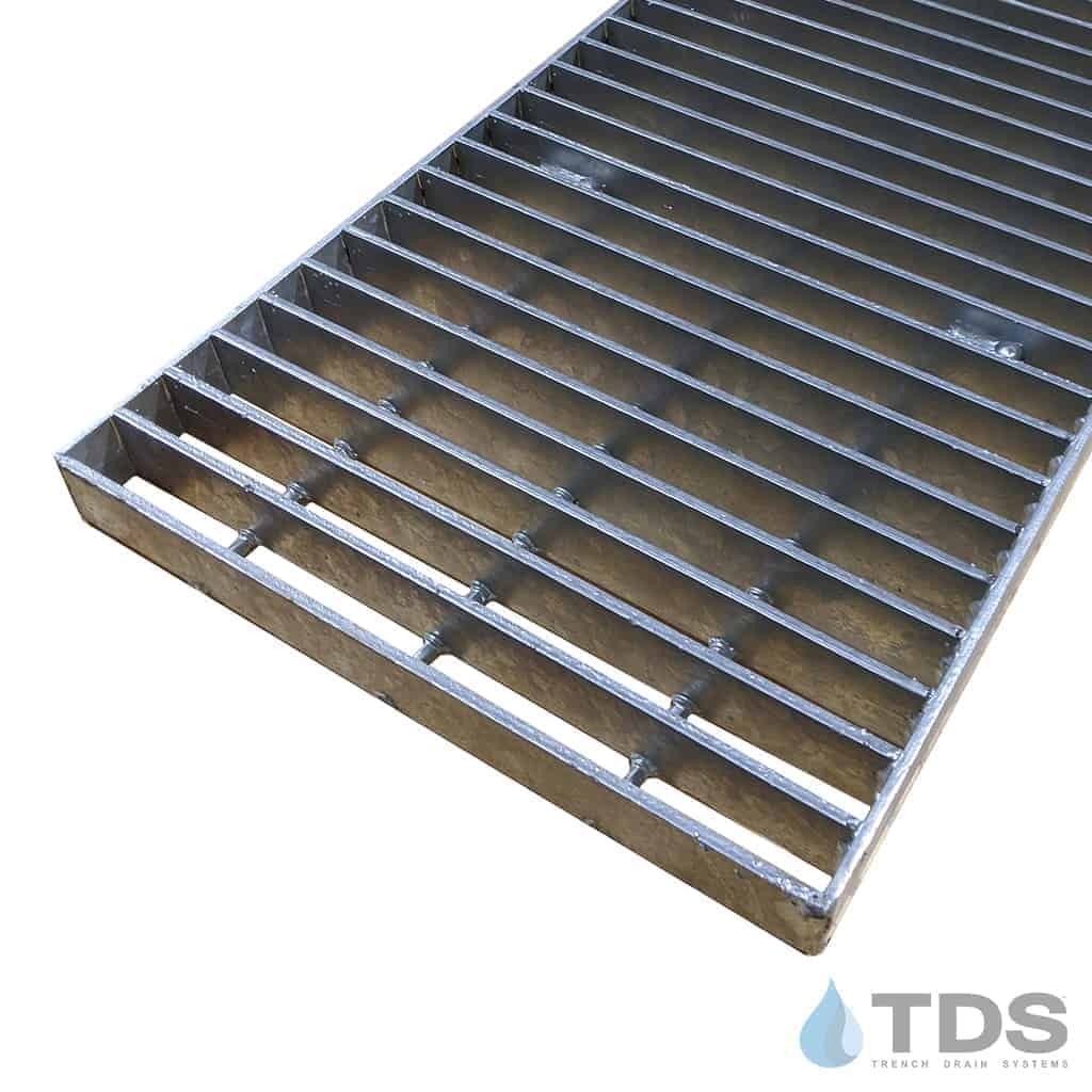 TDS FG1248R Class C Galvanized Steel 14" x 24" x 1.5" Grate – Trench Drain