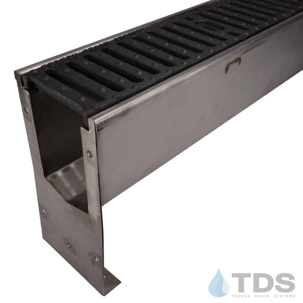 SS600 Stainless Steel Drain Kit w/ DG0641D Slotted Ductile Iron Grate ...