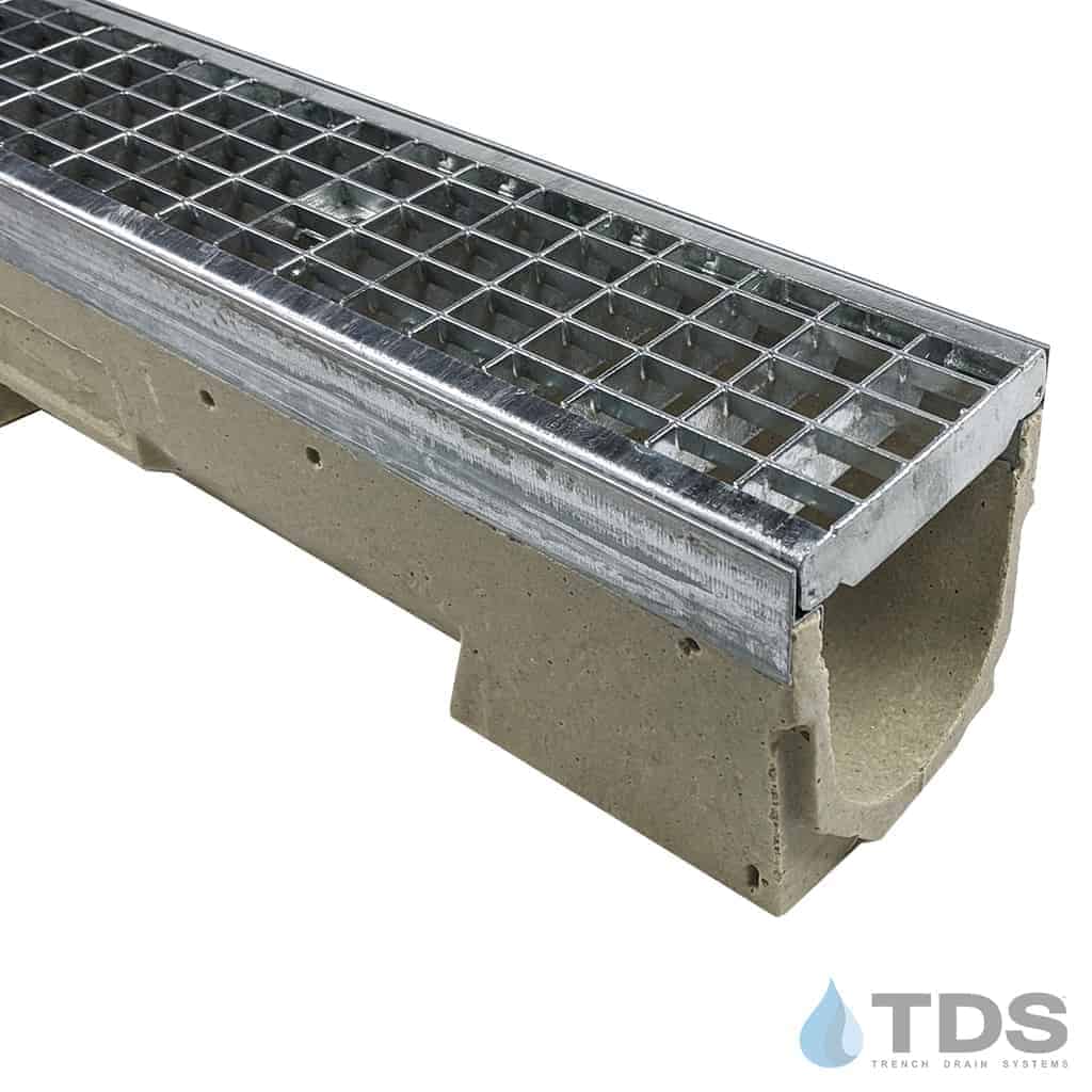 ULMA U100K Drainage Kit with ULMA Mesh Grate | Galvanized – Trench Drain