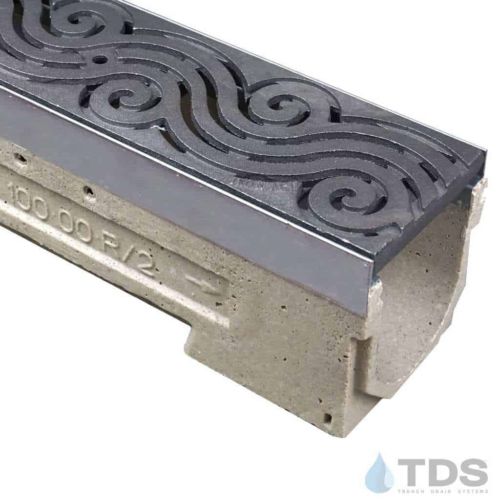 ULMA U100KX Drain Channel w/ Iron Age Argo Grate - RAW – Trench Drain