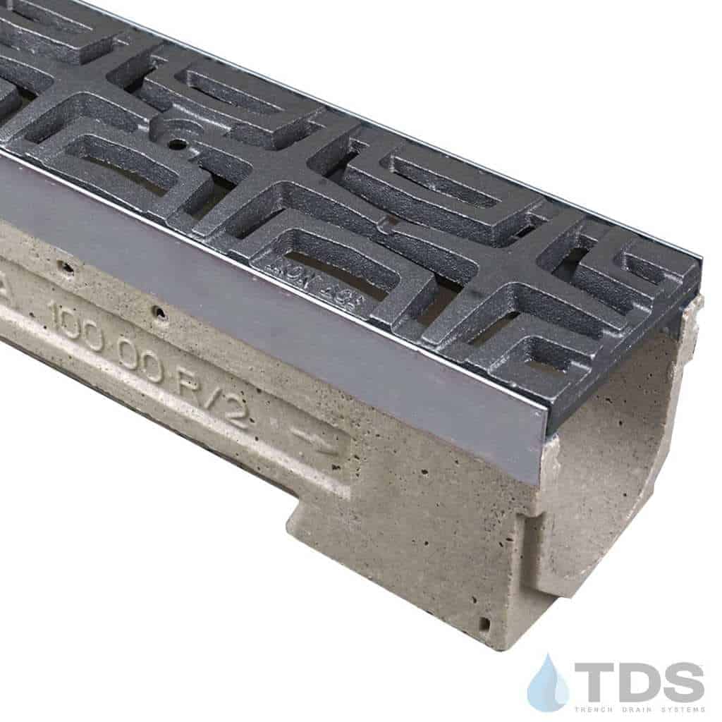 ULMA U100KX Drain Channel w/ Iron Age Carbochon Grate-RAW – Trench Drain