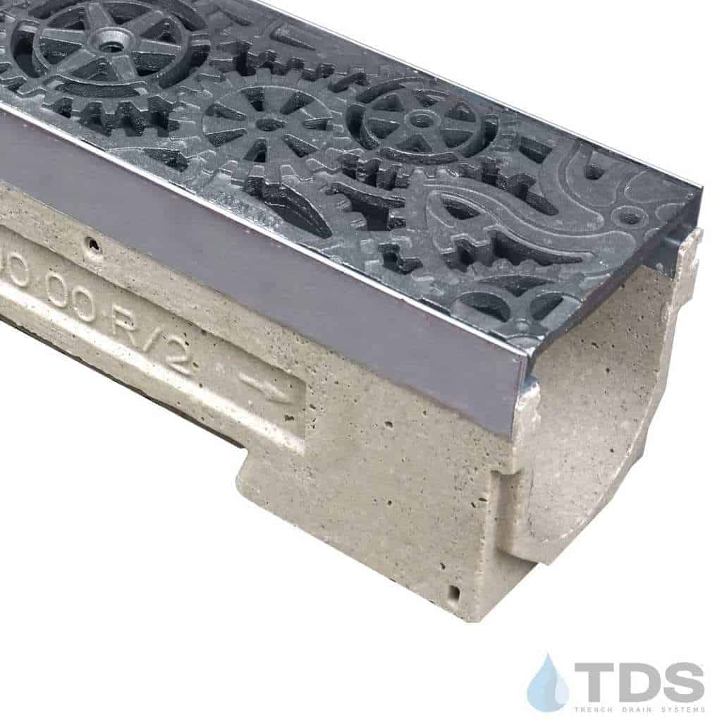 ULMA U100KX Drainage Kit w/ Iron Age Dynamo Grate | Natural – Trench Drain