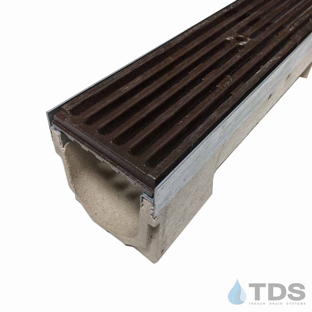 ULMA U100KX Drain Channel w/ Iron Age Que Grate - BoOF – Trench Drain