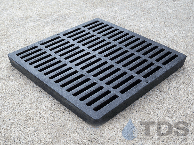 NDS 1211 Class B ADA Compliant Slotted HDPE 12" x 12" Grate - BLACK ...