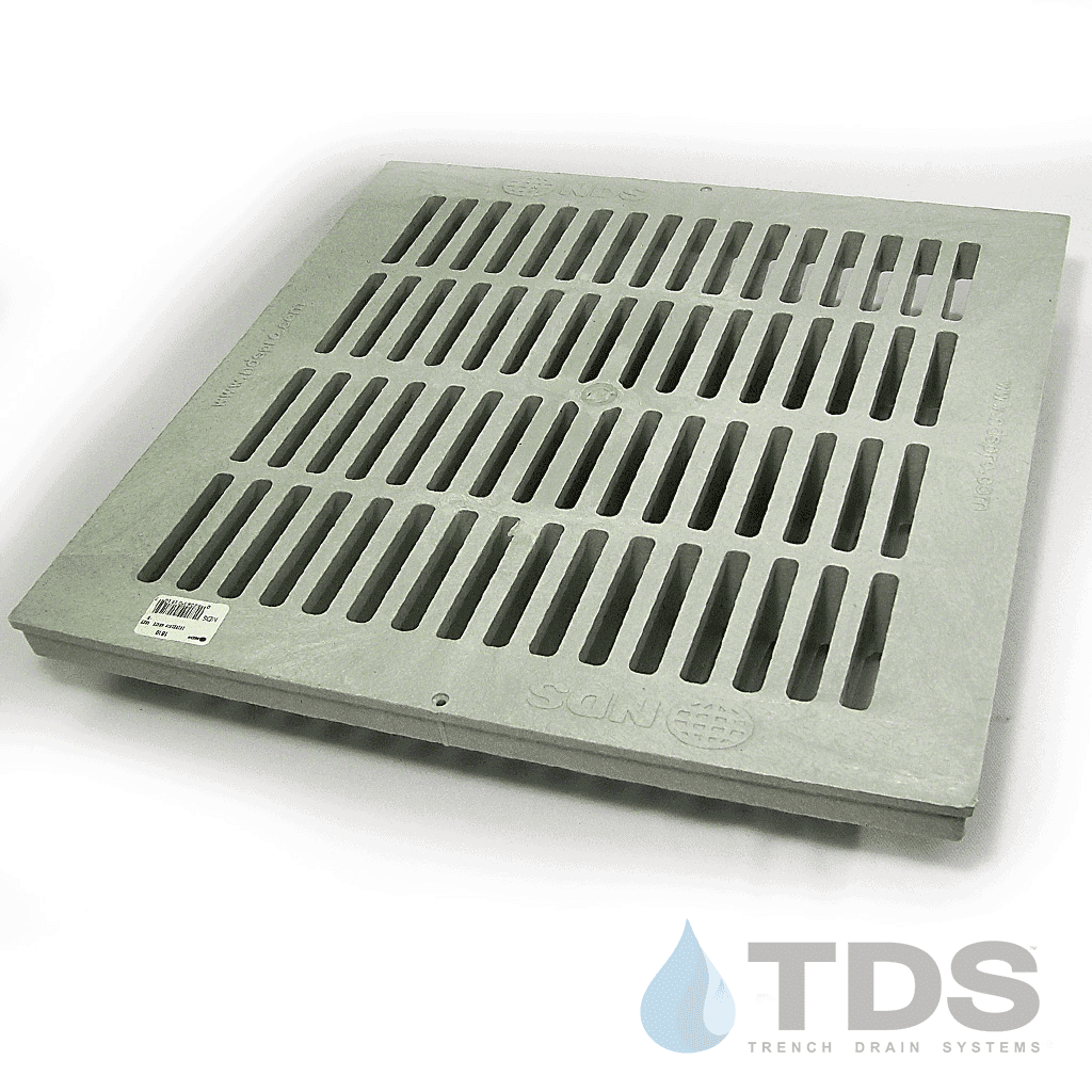 NDS 1810 Class B ADA Compliant Slotted HDPE 18" x 18" Grate - GRAY ...